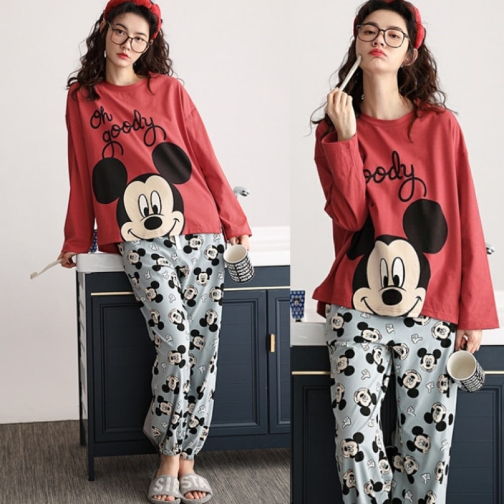 Mickey-Mouse-Pyjama für Frauen • Alle-schlafanzuge